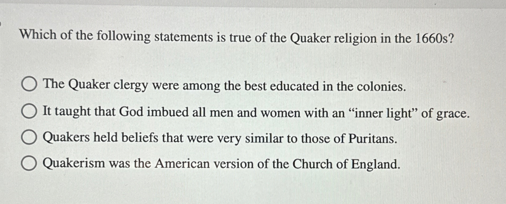 Solved Which of the following statements is true of the | Chegg.com