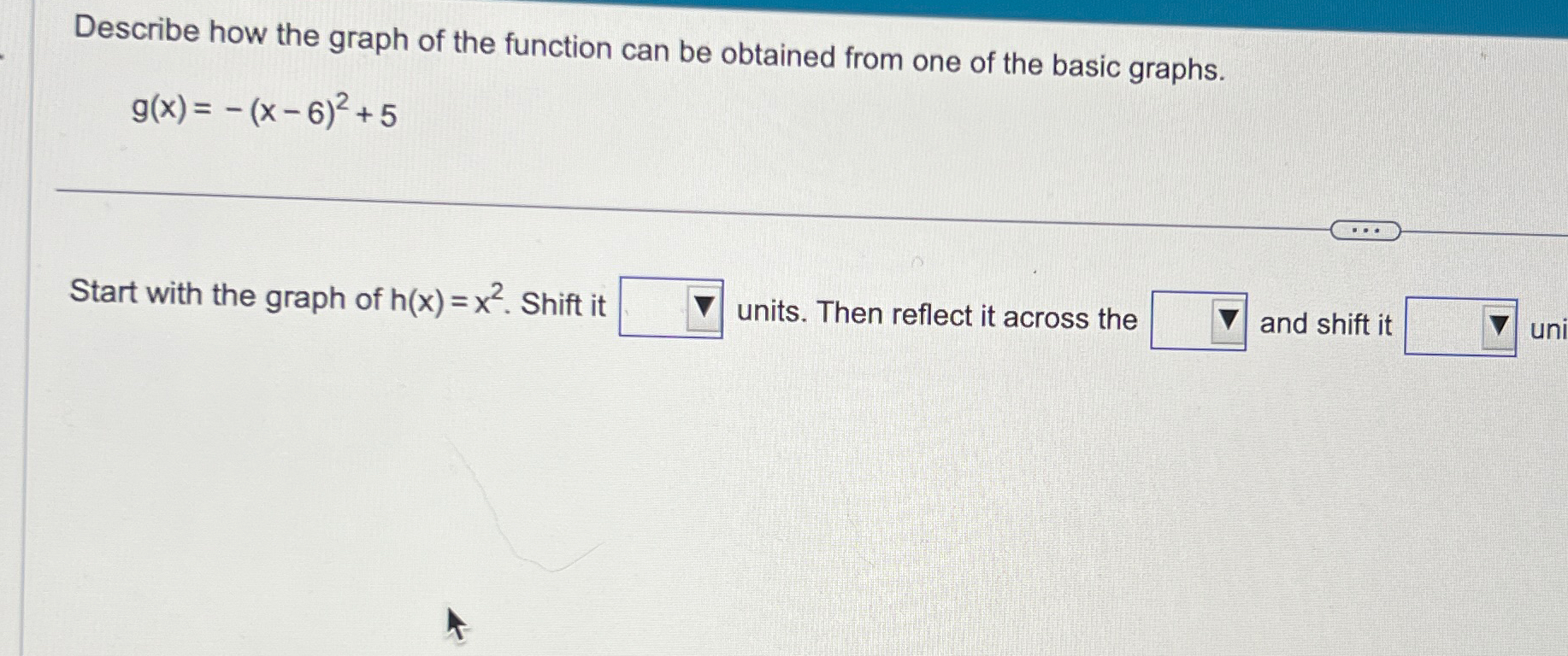 Solved Describe how the graph of the function can be | Chegg.com