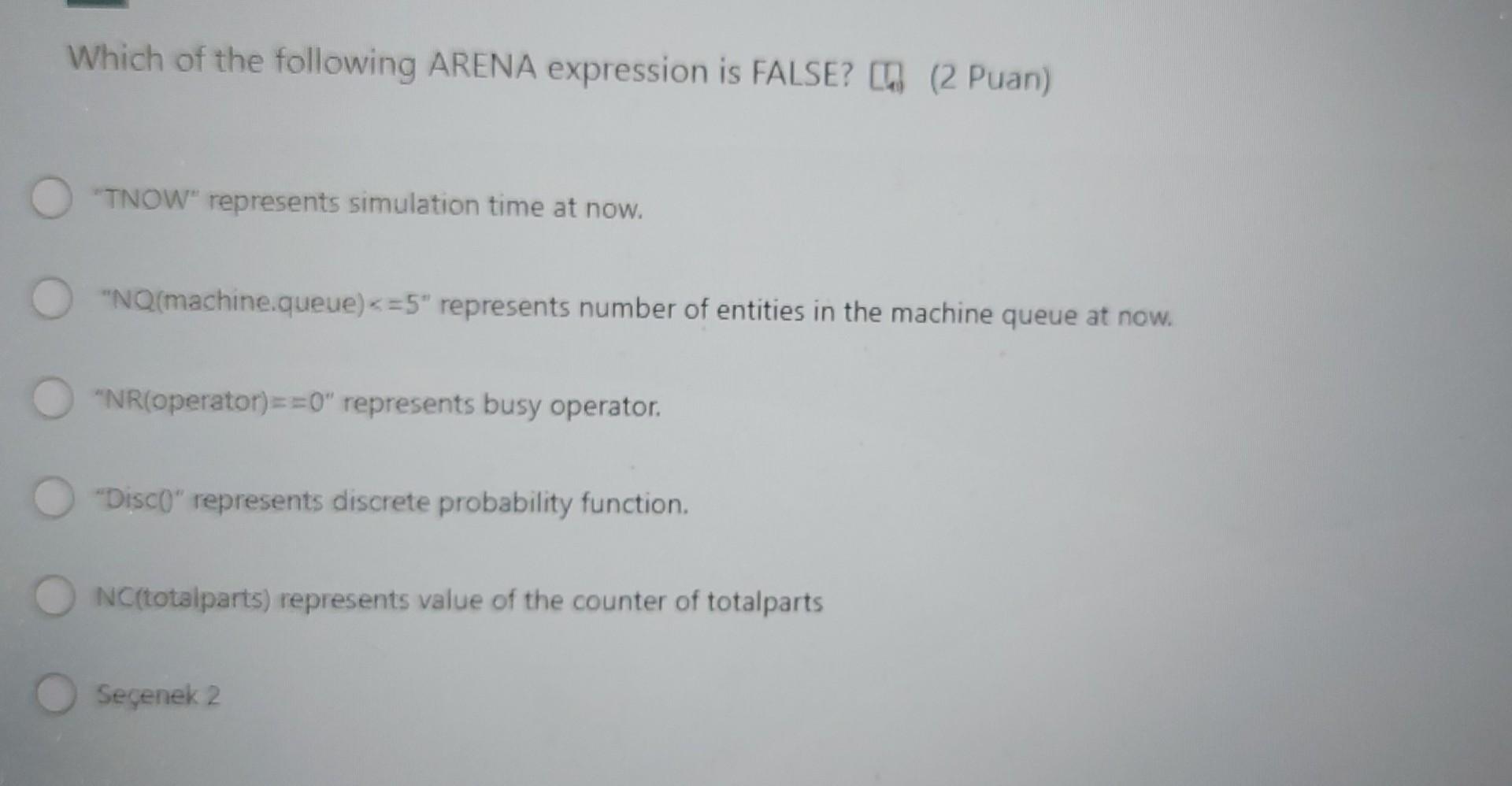 Solved Which following ARENA modules can be used new entity | Chegg.com