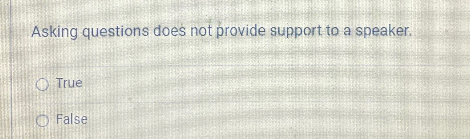 Solved Asking questions does not provide support to a | Chegg.com