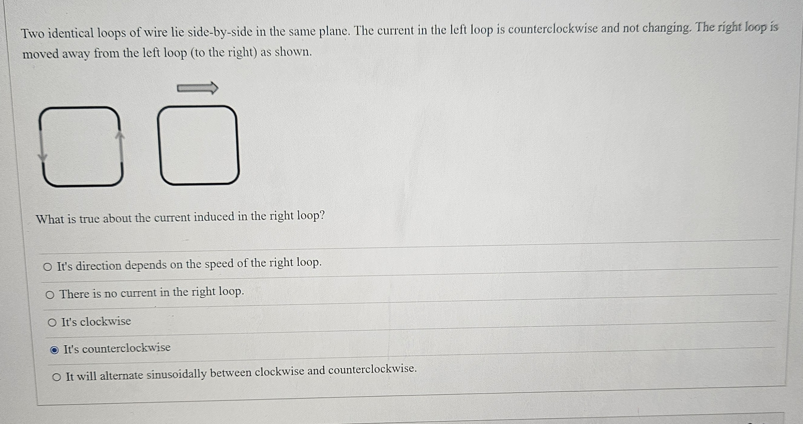 Solved Two Identical Loops Of Wire Lie Side By Side In The 6808