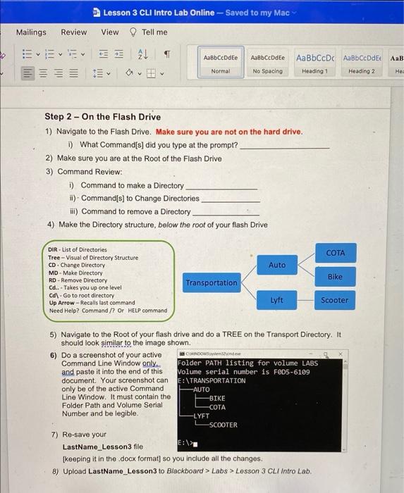 Solved Lesson 3 CLI Intro Lab - Note your answers in a | Chegg.com