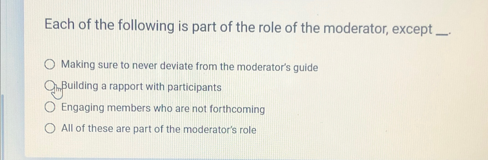 Solved Each of the following is part of the role of the | Chegg.com