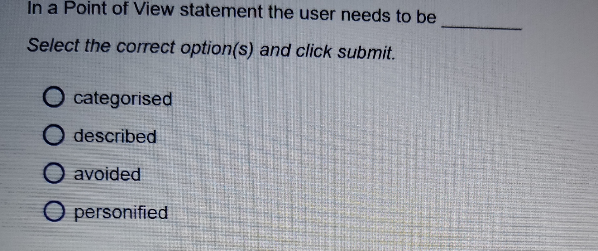 Solved In a Point of View statement the user needs to | Chegg.com