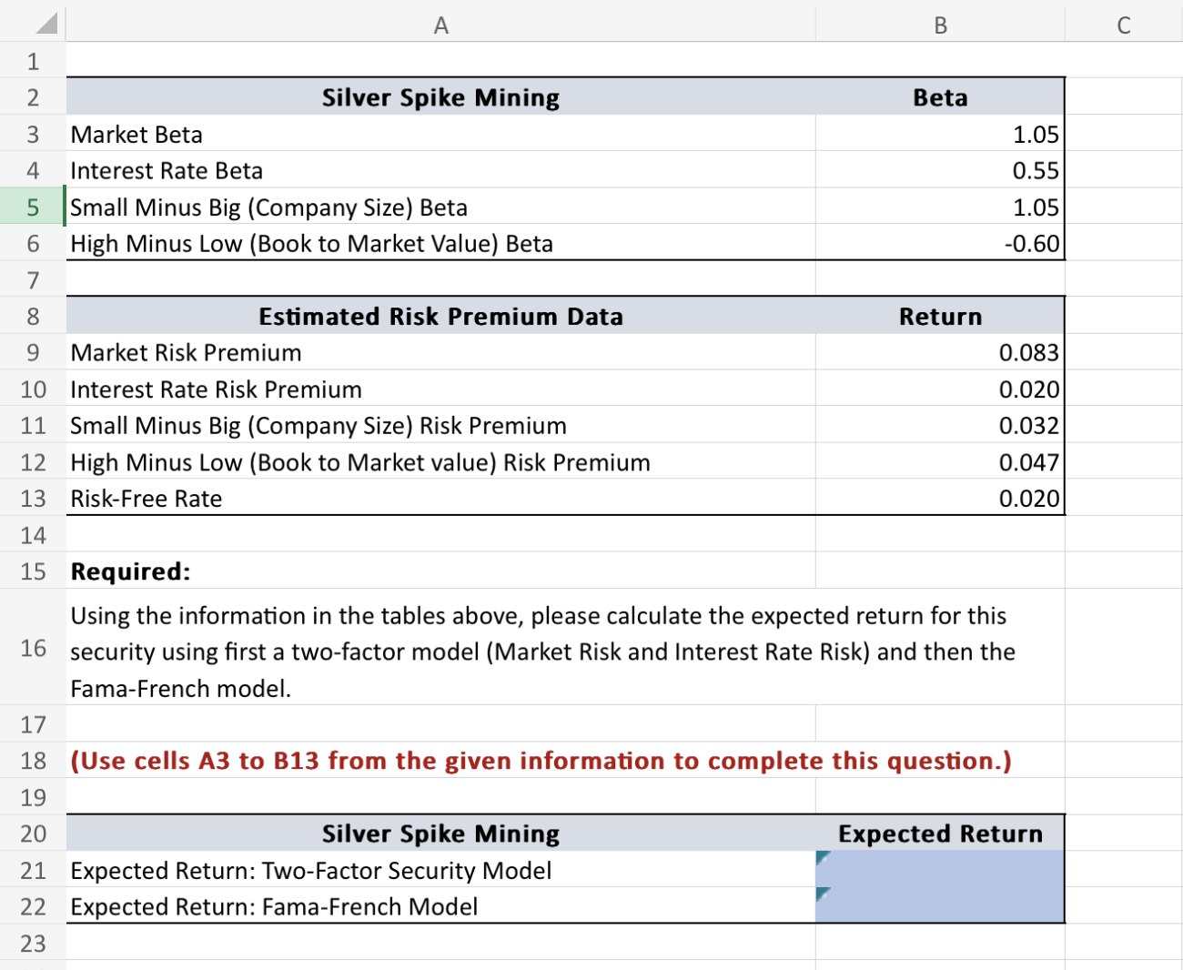 Solved Please show with excel formula, use same values. | Chegg.com