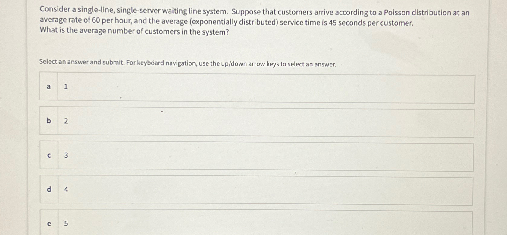 Solved Consider a single-line, single-server waiting line | Chegg.com
