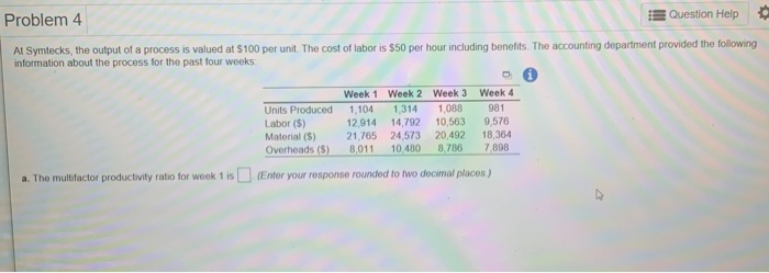 Solved Problem 4 III Question Help Al Symtecks, the output | Chegg.com