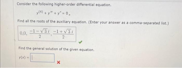 Solved Consider the following higher-order differential | Chegg.com