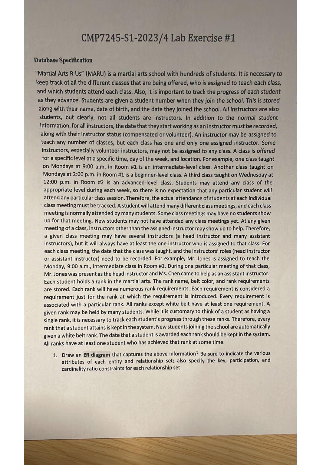 Solved CMP7245-S1-2023/4 ﻿Lab Exercise #1Database | Chegg.com