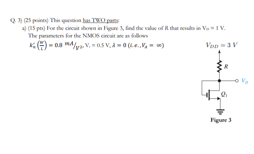 Solved Q. 3) (25 points) This question has TWO parts: a) (15 | Chegg.com
