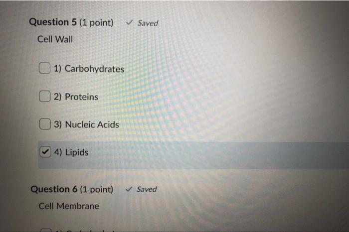 Solved for each organelle listed identify wich macronutrient | Chegg.com