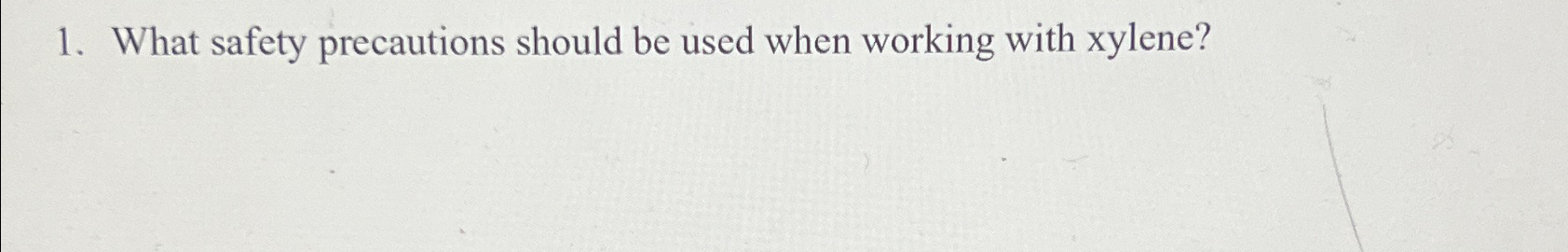 Solved What safety precautions should be used when working | Chegg.com