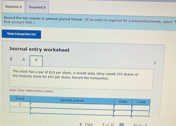 Solved Exercise 11-12A (Algo) Treasury stock transactions LO | Chegg.com