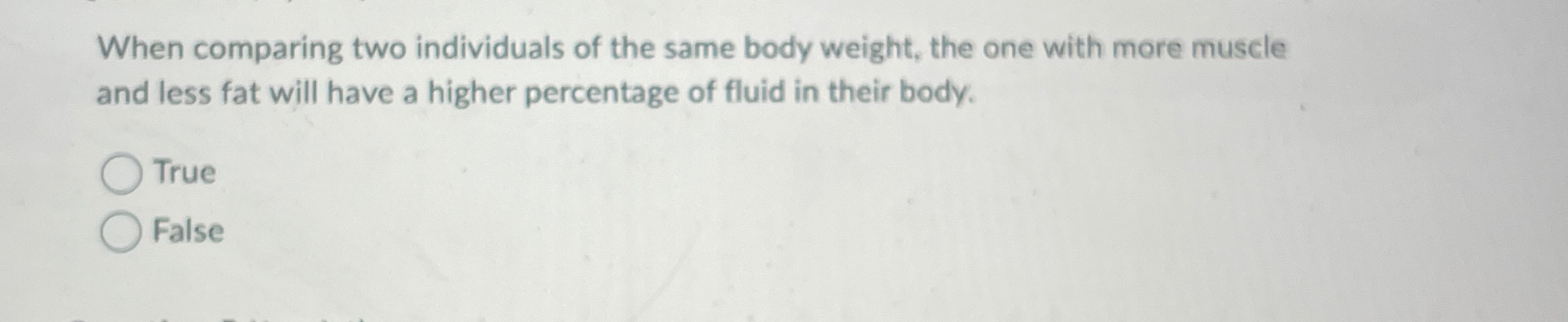 Solved When comparing two individuals of the same body | Chegg.com