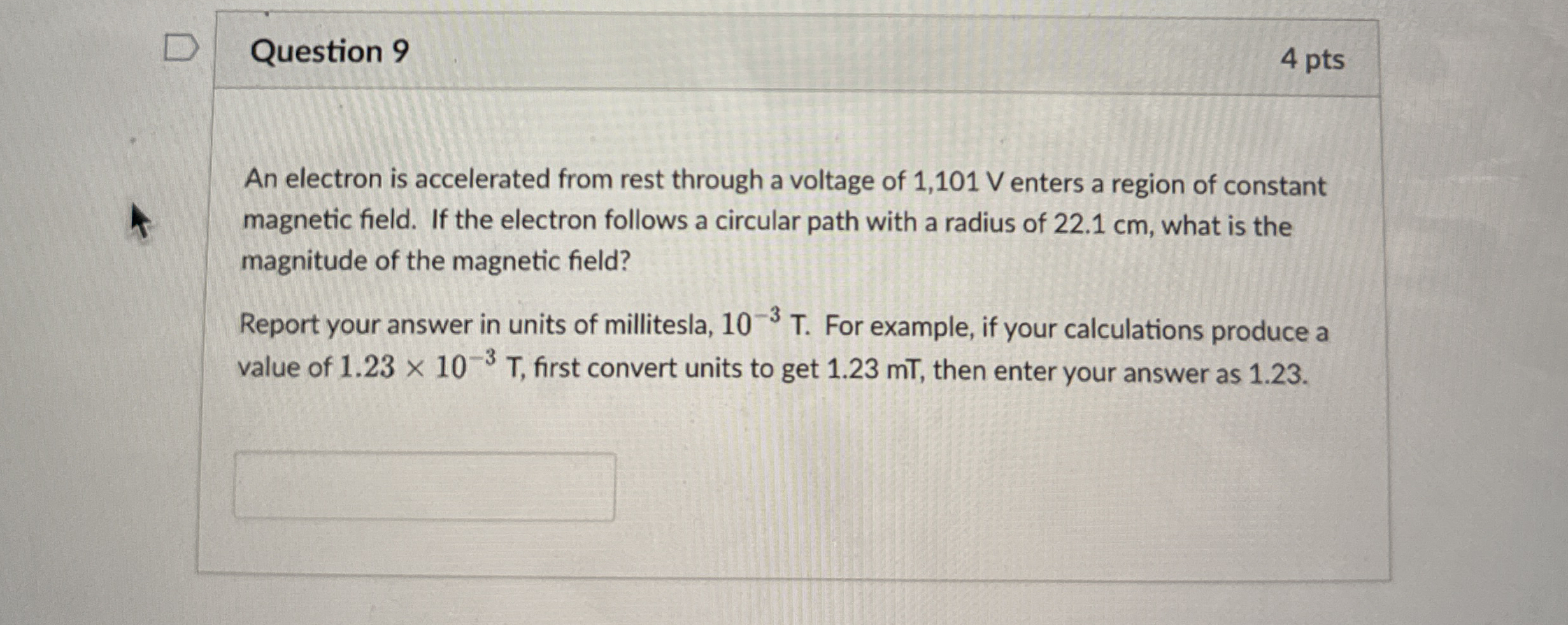 Solved Question 94 ﻿ptsAn electron is accelerated from rest | Chegg.com