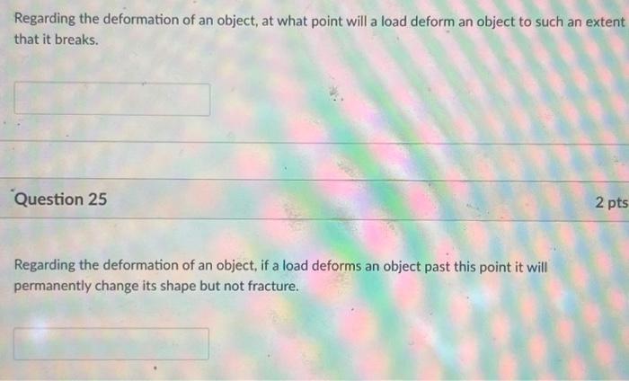 Solved Regarding the deformation of an object, at what point | Chegg.com