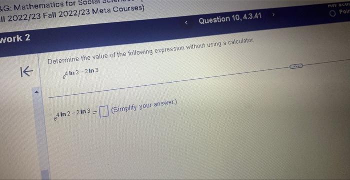 Solved Write the expression in terms of lnx and ln(x−3). | Chegg.com