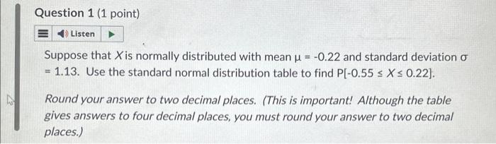 Solved Suppose that X is normally distributed with mean | Chegg.com