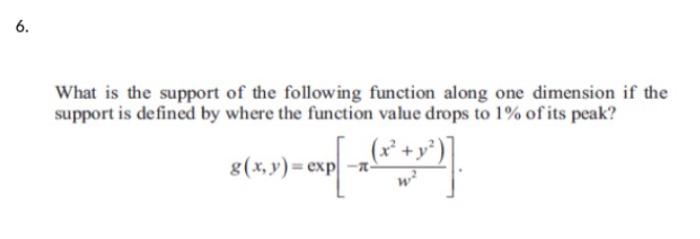 Solved What is the support of the following function along | Chegg.com