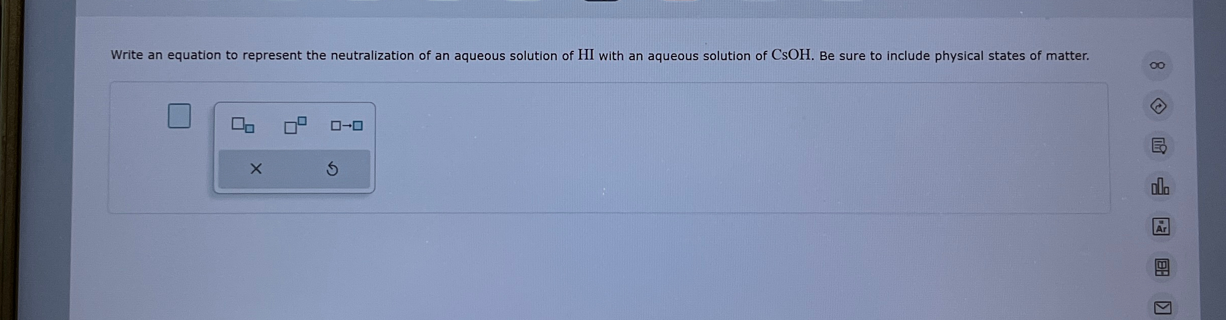 Solved Write an equation to represent the neutralization of | Chegg.com
