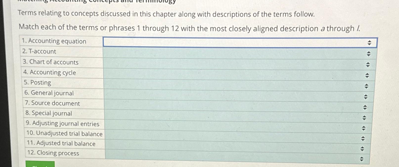 Solved Terms relating to concepts discussed in this chapter | Chegg.com