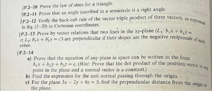Solved take the equation from P.2-20 as mentioned in the | Chegg.com