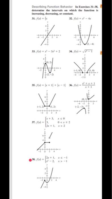 Solved Describing Function Behavior In Exercises 31–38, | Chegg.com Solved Describing Function Behavior In Exercises 31–38, | Chegg.com