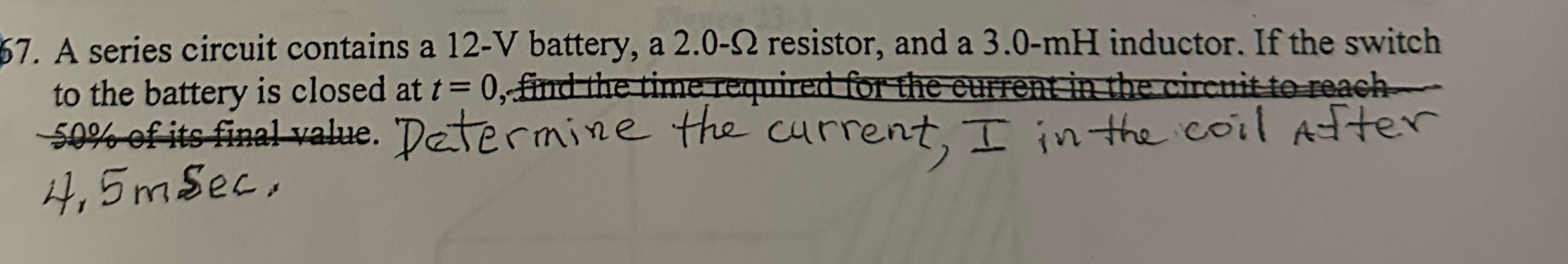 Solved A series circuit contains a 12-V ﻿battery, a 2.0-Ω | Chegg.com