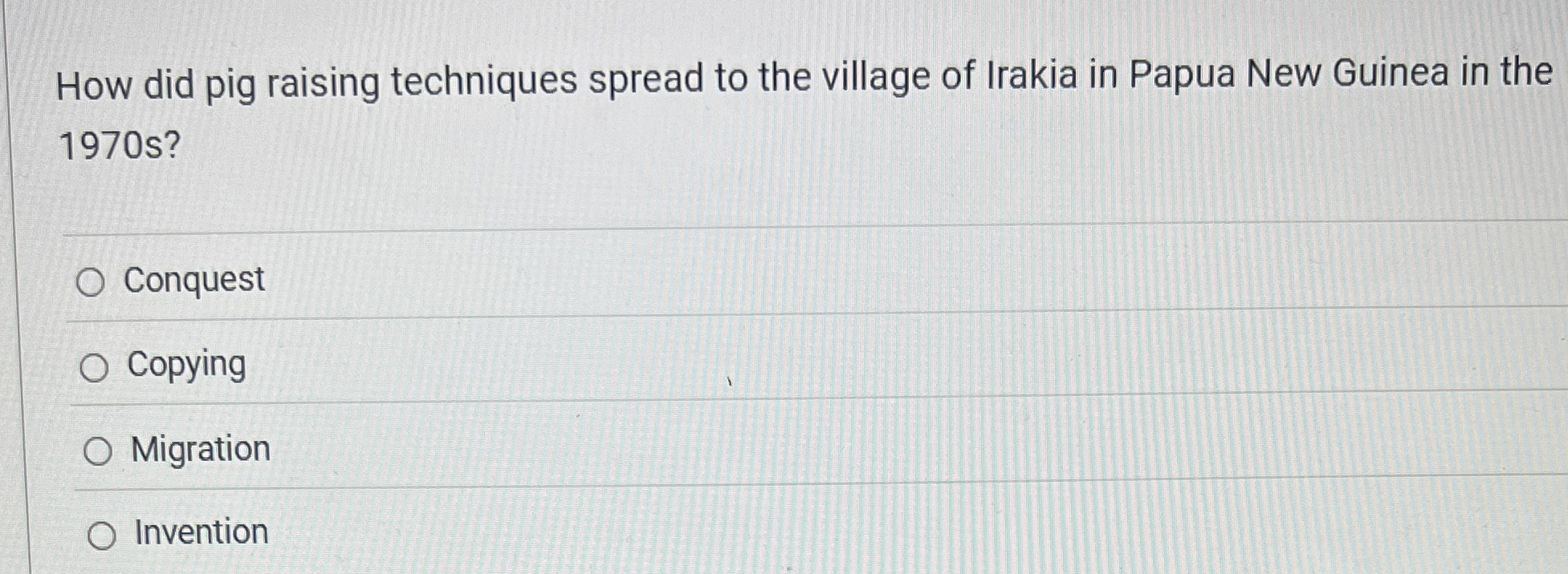 Solved How did pig raising techniques spread to the village | Chegg.com