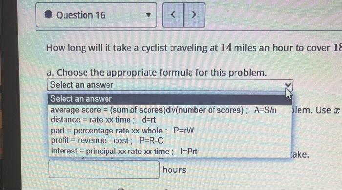 Solved How long will it take a cyclist traveling at 14 miles | Chegg.com
