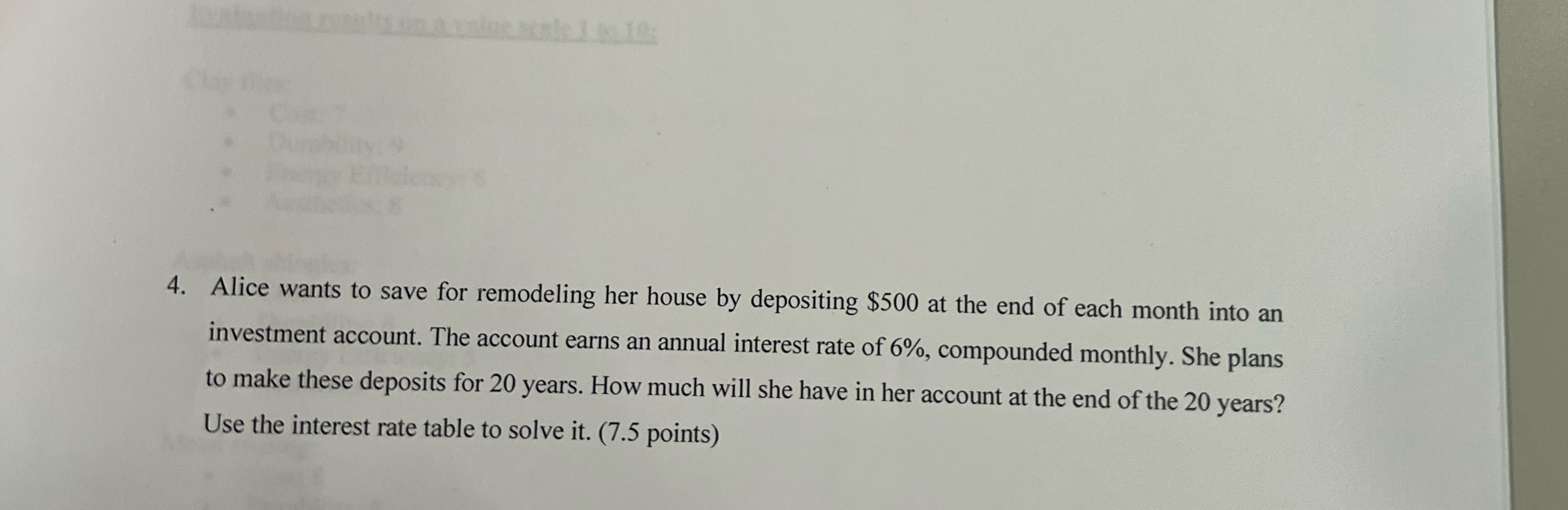 Solved Alice wants to save for remodeling her house by | Chegg.com