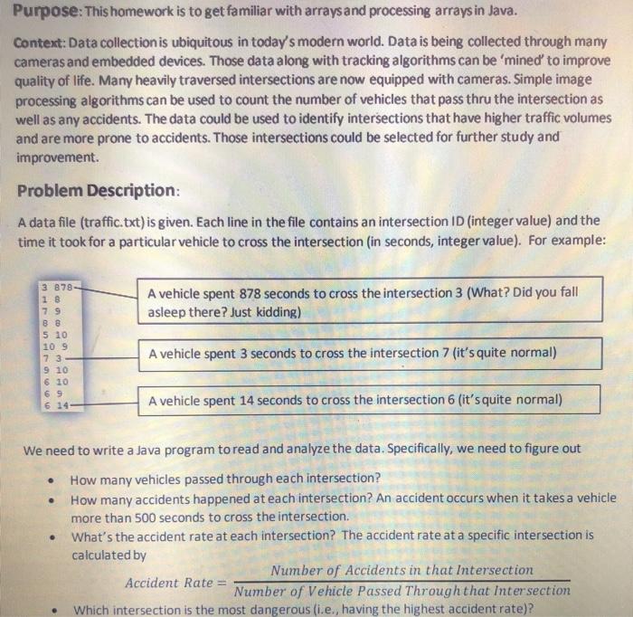 Solved Purpose: This homework is to get familiar with arrays | Chegg.com