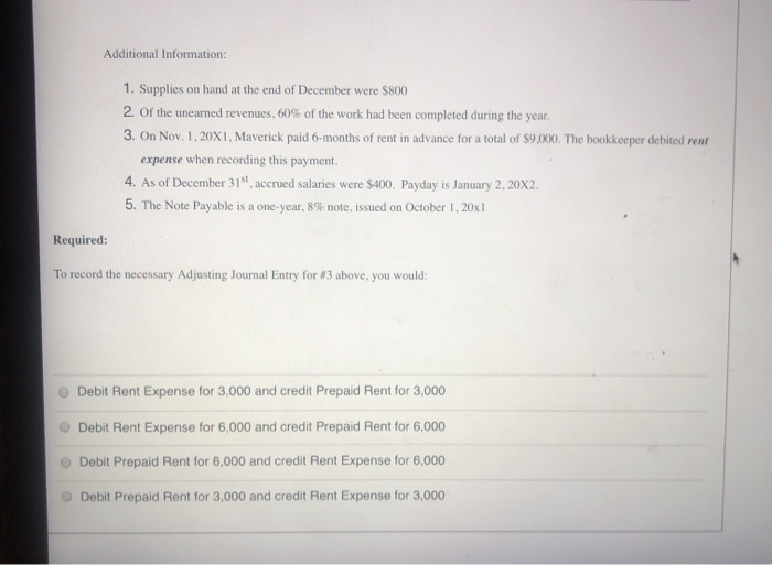 Solved USE THE FOLLOWING INFORMATION FOR THE NEXT (2) | Chegg.com