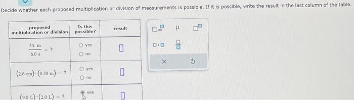 Solved Decide whether each proposed multiplication or | Chegg.com