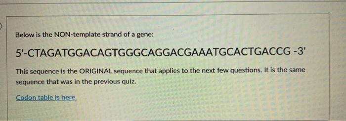 Solved D Question 3 1 pts A different mutation occurred in | Chegg.com