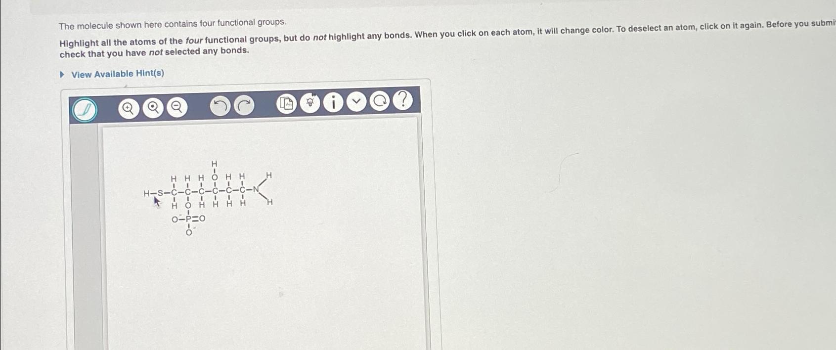 Solved The molecule shown here contains four functional | Chegg.com