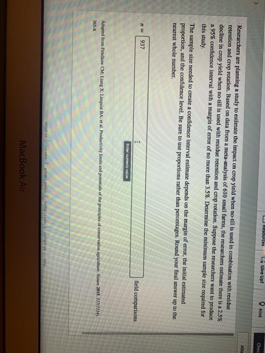 Solved Resources LX Give Up? Hint Chec Atte Researchers are | Chegg.com