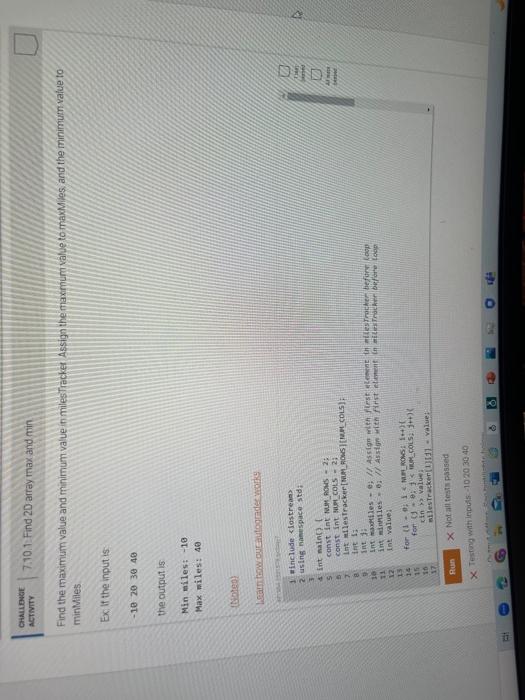 Solved Find the maximum value and minimum value in miles | Chegg.com