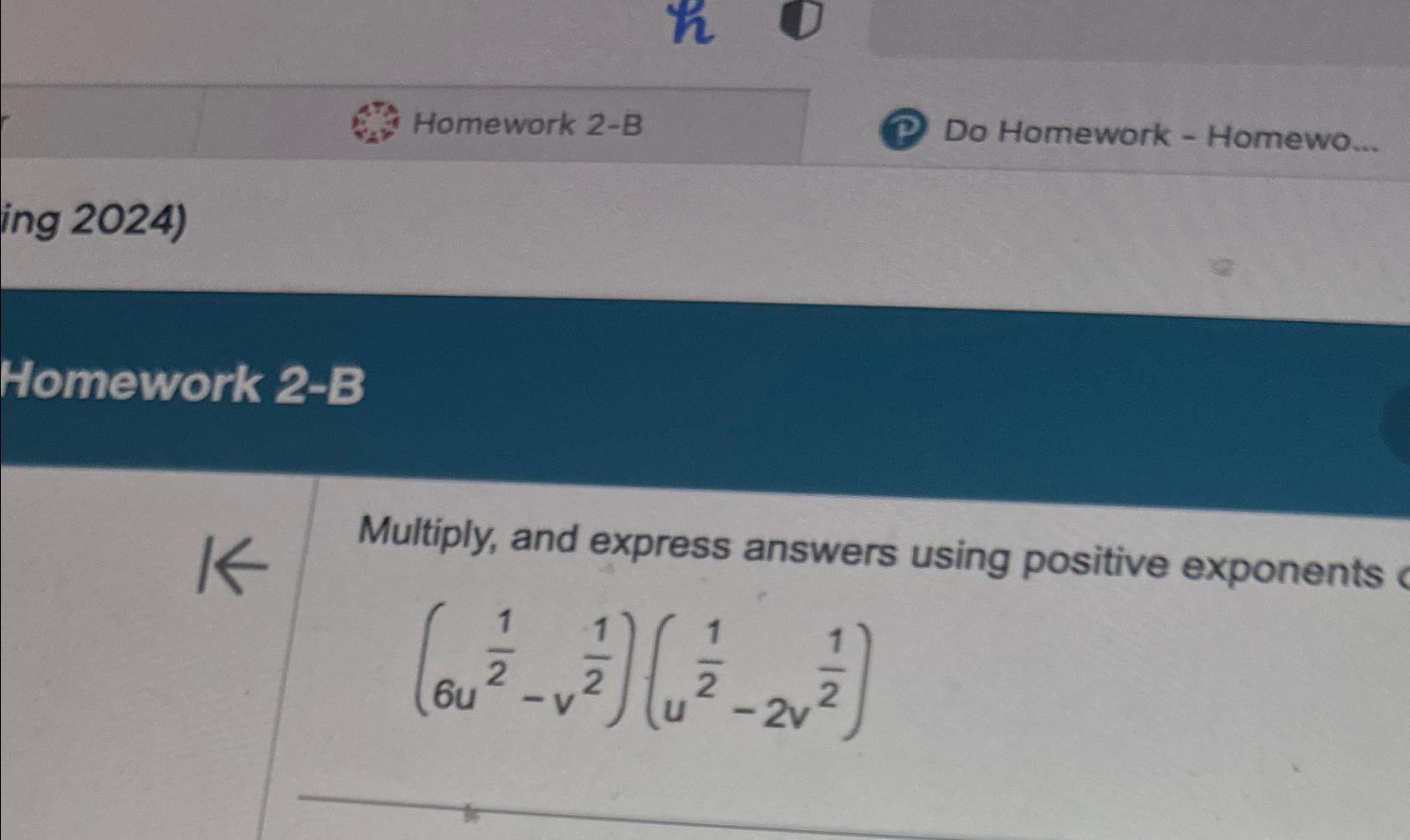 Solved Homework 2-BDo Homework - ﻿Homewo...ing 2024)Homework | Chegg.com
