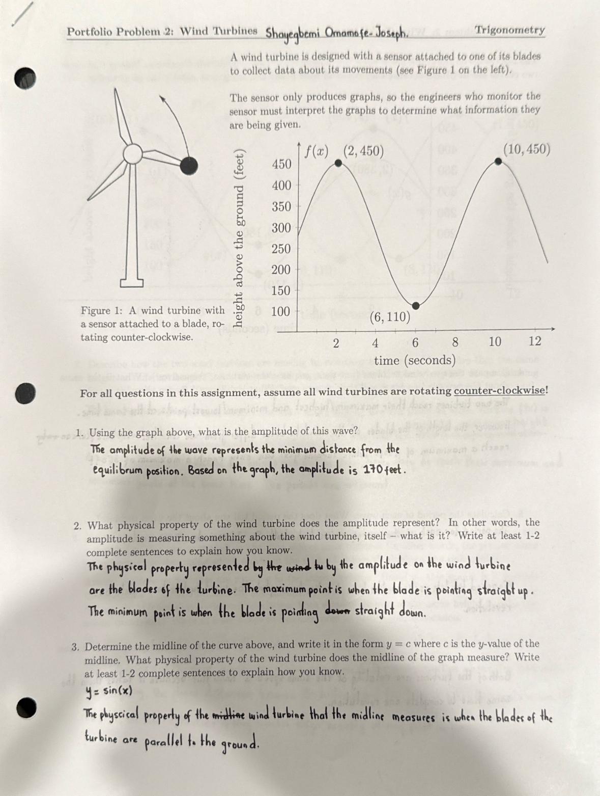 Solved Portfolio Problem 2: Wind Turbines Shayegbemi | Chegg.com