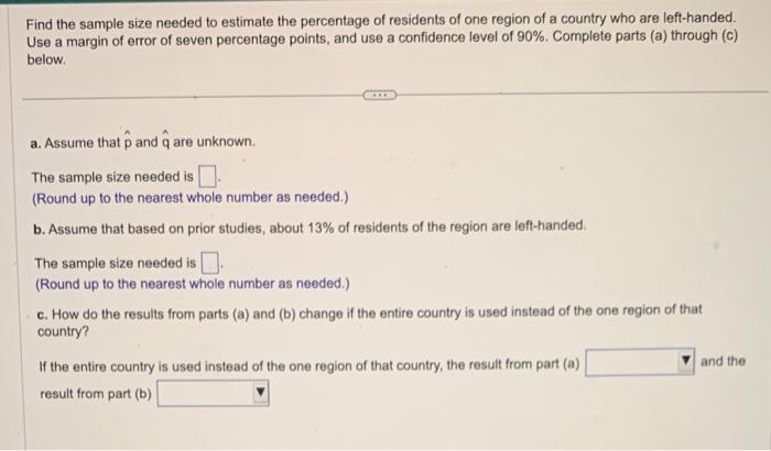Solved Find the sample size needed to estimate the | Chegg.com