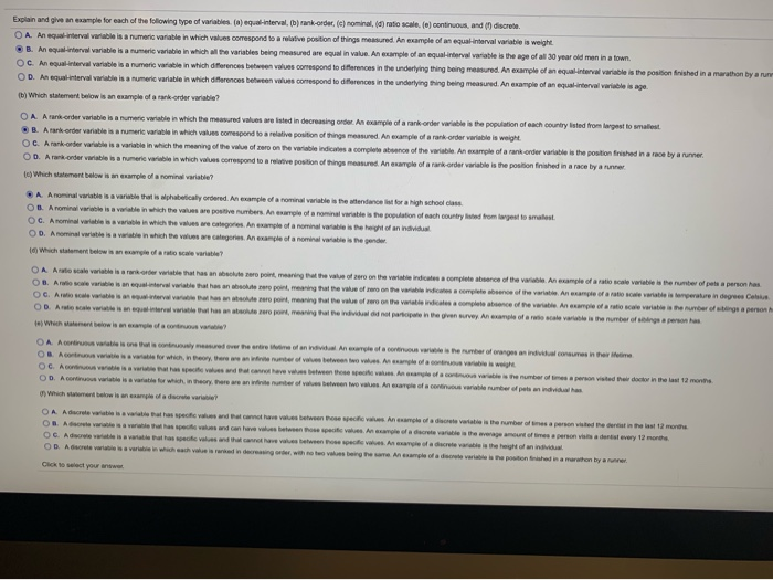 Solved Explain and give an example for each of the following | Chegg.com