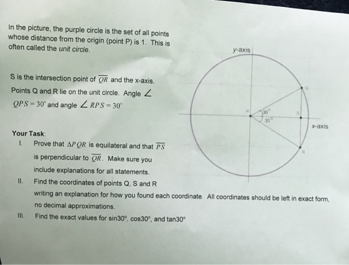 Solved Math 2 Enrichment Equilateral Triangles & Trig (DOK | Chegg.com