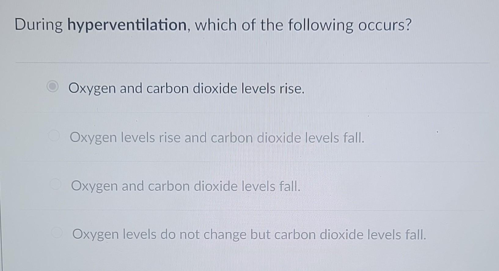 During hyperventilation, which of the following | Chegg.com