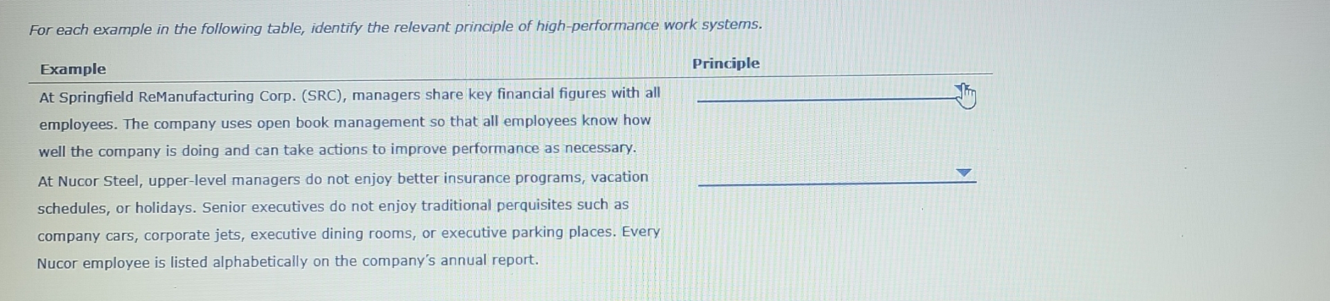 Solved For each example in the following table, identify the | Chegg.com