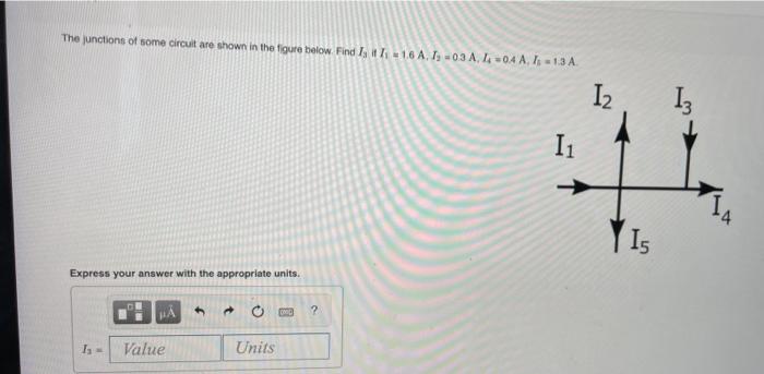 Solved The junctione of some circuit are shown in the figure | Chegg.com