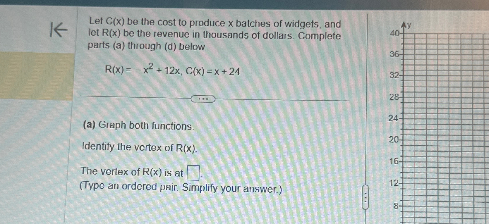 Solved Let C(x) ﻿be the cost to produce x ﻿batches of | Chegg.com