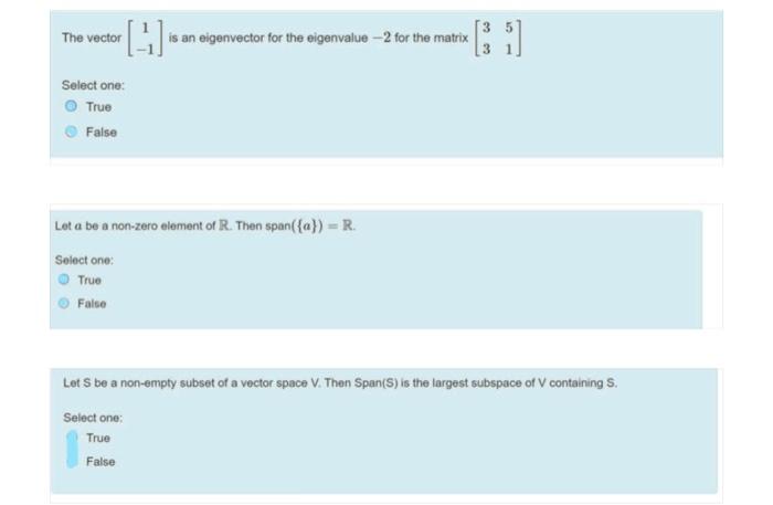 Solved The vector [1−1] is an eigenvector for the eigenvalue | Chegg.com
