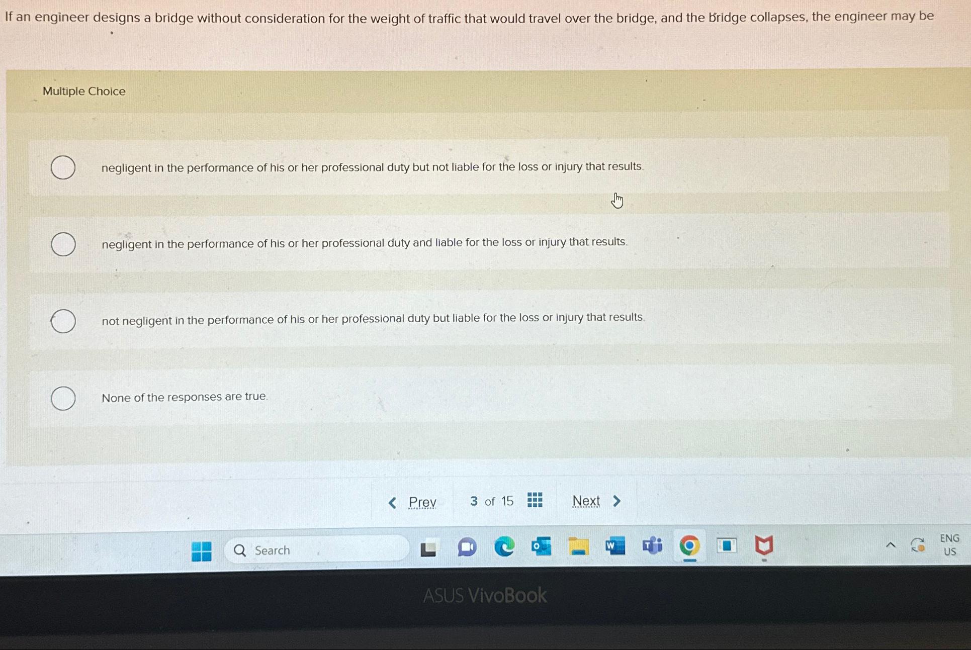 Solved If an engineer designs a bridge without consideration | Chegg.com