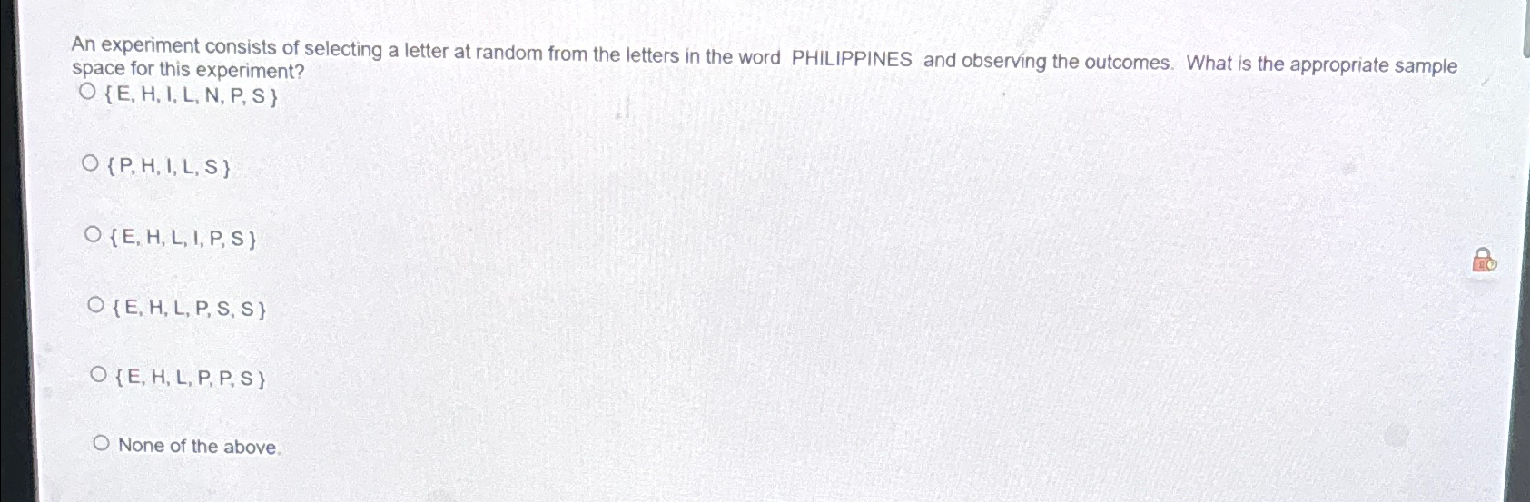 Solved An experiment consists of selecting a letter at | Chegg.com